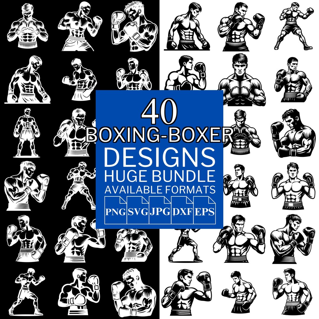 Boxing Boxer SVG Bundle: Vector Clipart Designs (digital Download) - Etsy