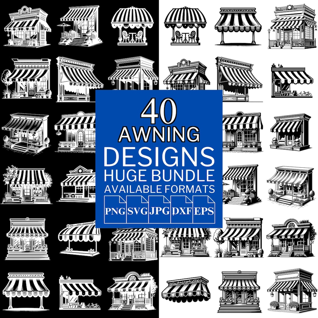 40 Awning SVG Bundle - Unique Vector Files for Cricut and Silhouette ...