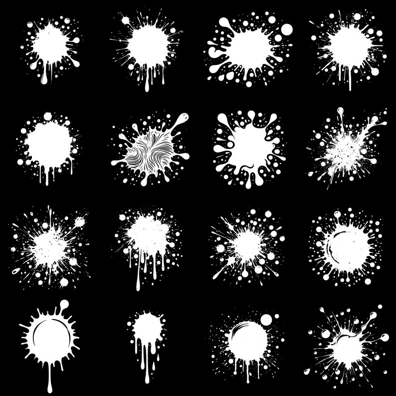 Ink Stain SVG Bundle: Vector Clipart for Cricut & Silhouette (digital ...