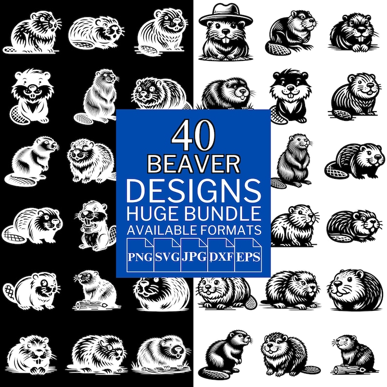 40 Beaver SVG Bundle - Unique Vector Files for Cricut and Silhouette ...
