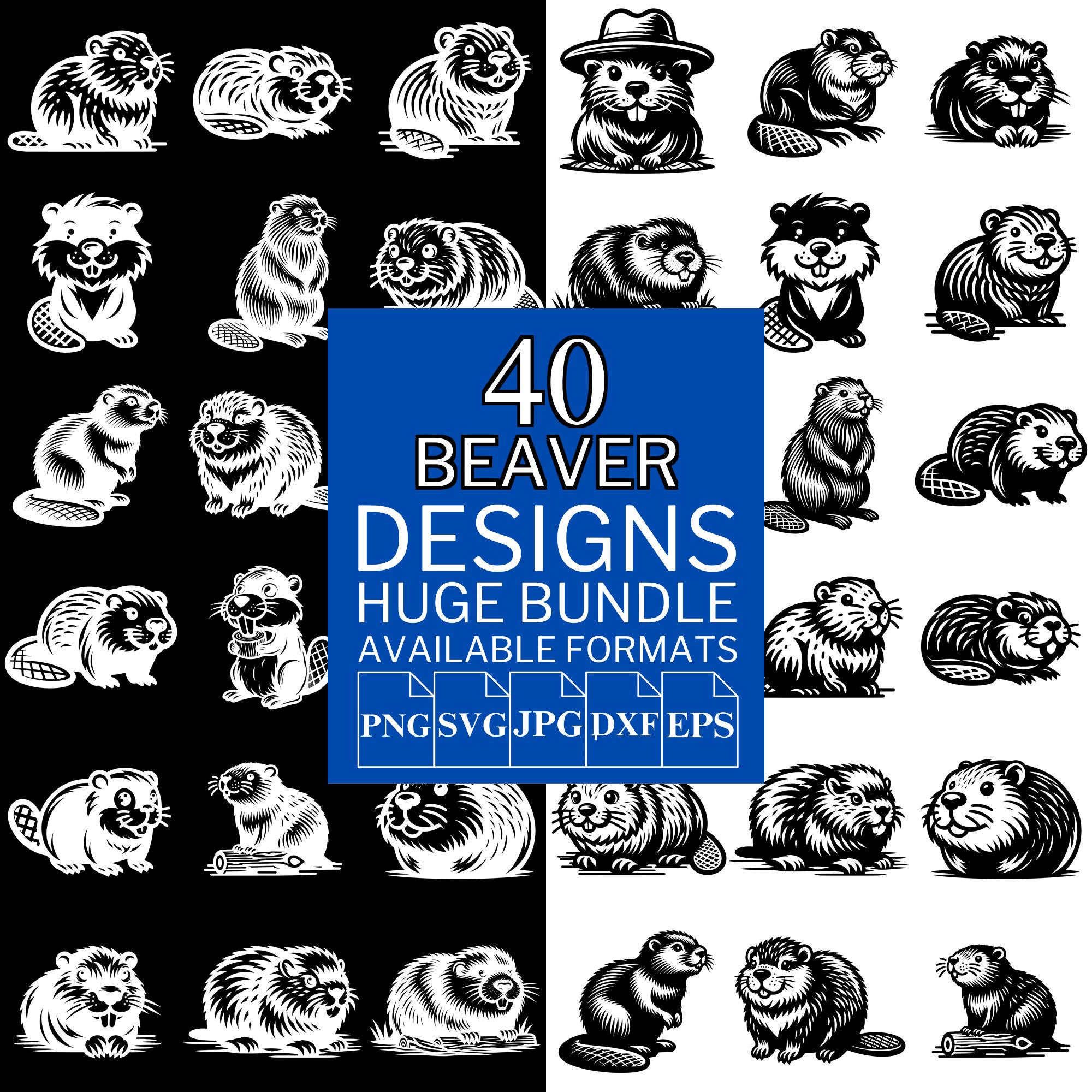 40 Beaver SVG Bundle: Vector Clipart for Cricut & Silhouette - Etsy