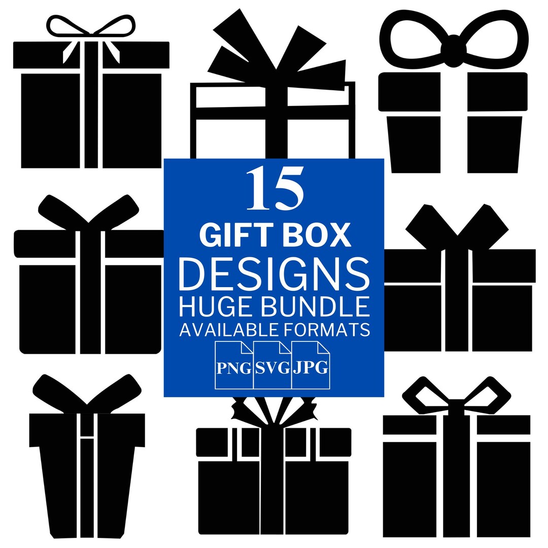 Gift Box SVG Bundle – 15 Unique Vector Designs (digital Download) - Etsy