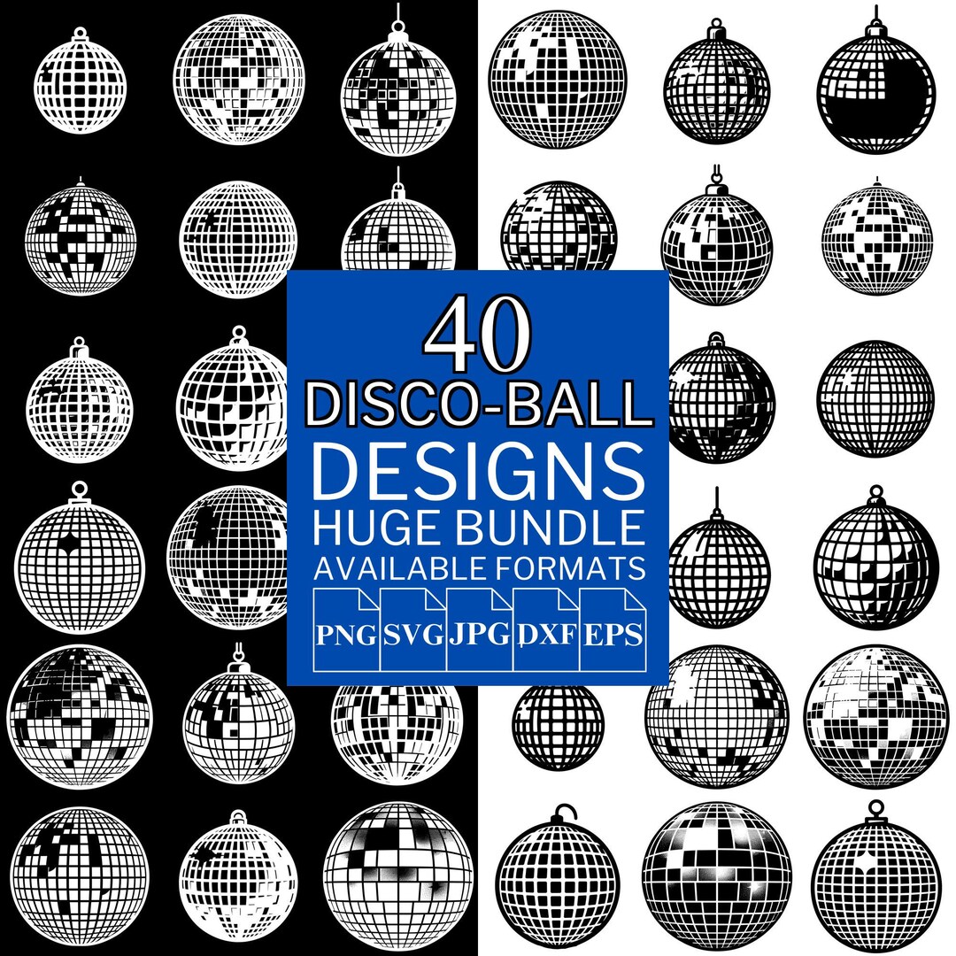 Disco Ball SVG Bundle: 40 Vector Designs for Cricut & Silhouette ...