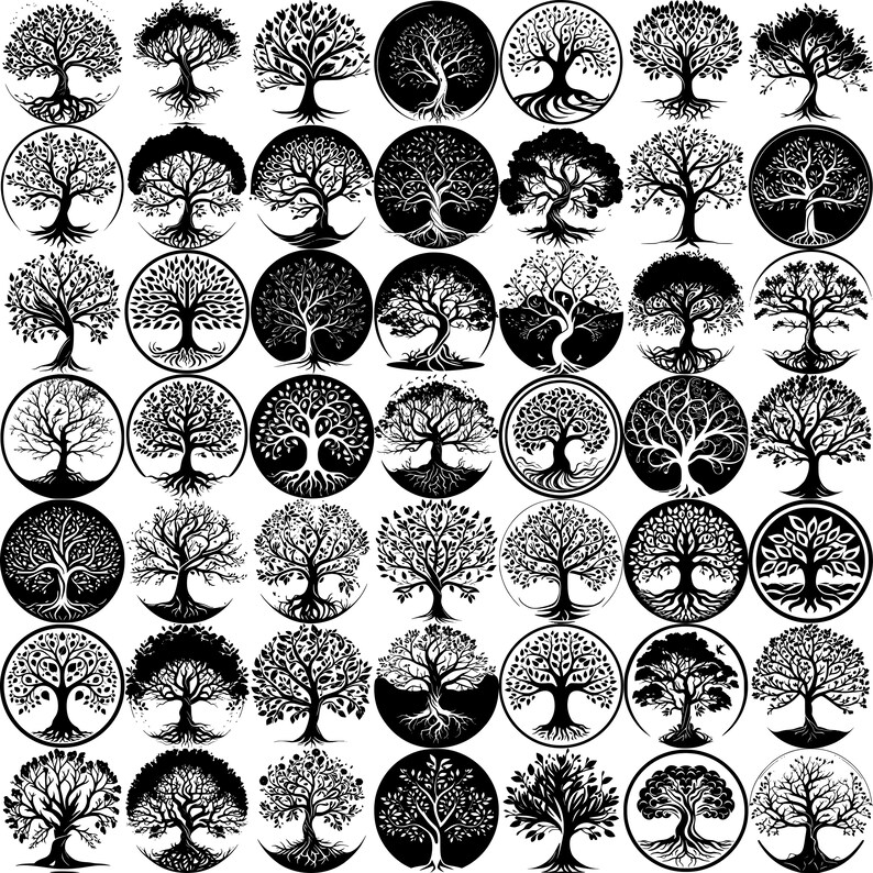 Tree of Life SVG Bundle: 65 Unique Vector Designs (digital Download) - Etsy