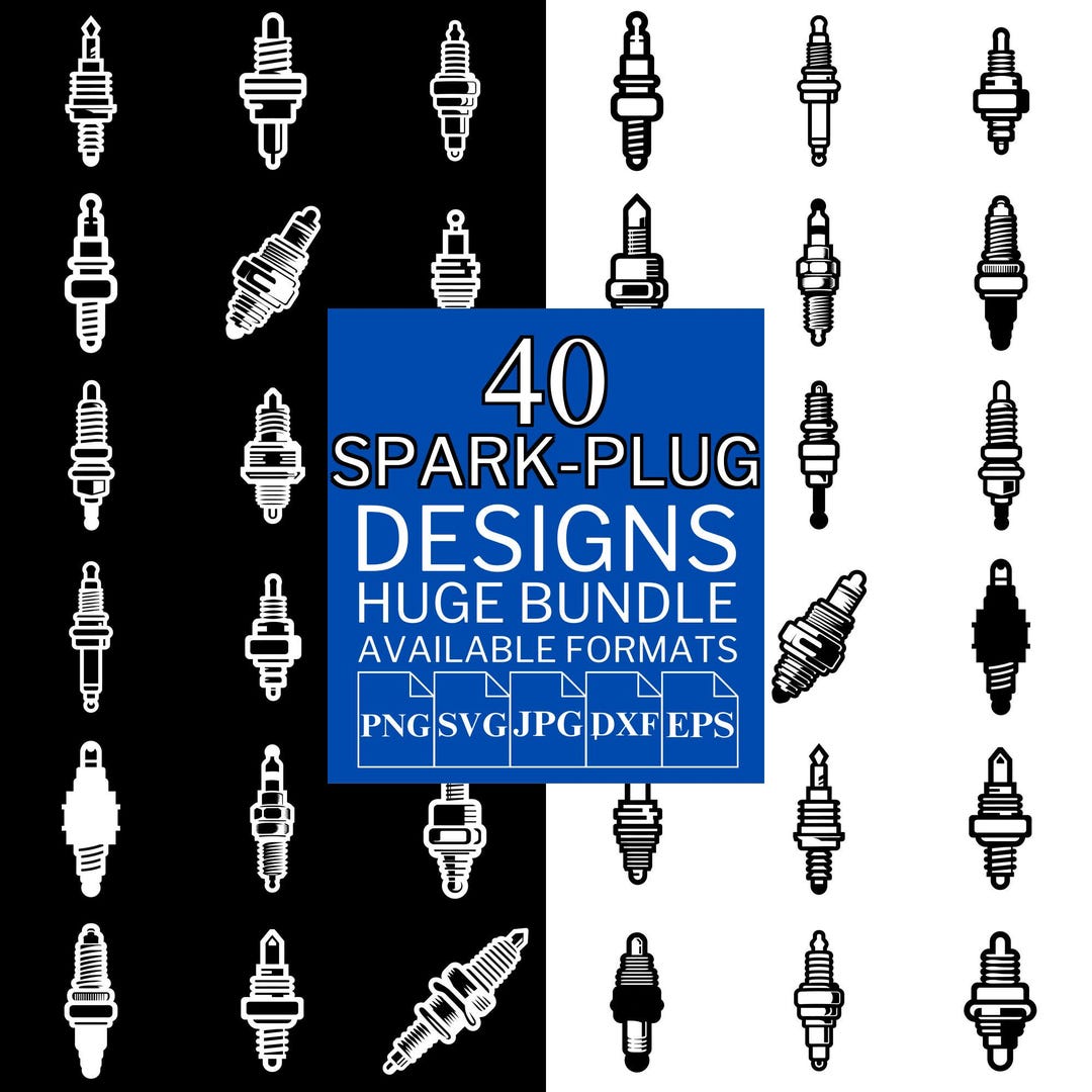 Spark Plug SVG Bundle: Vector Designs for Cricut & Silhouette (digital ...