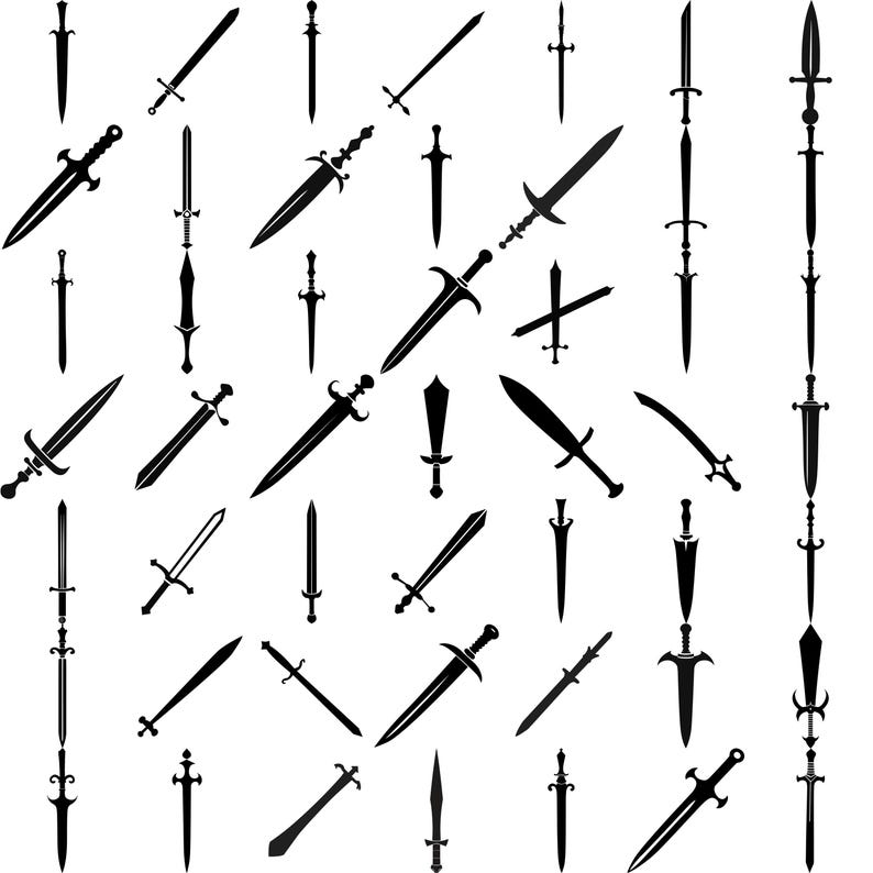 316 Sword SVG Bundle - Unique Vector Files for Cricut and Silhouette ...