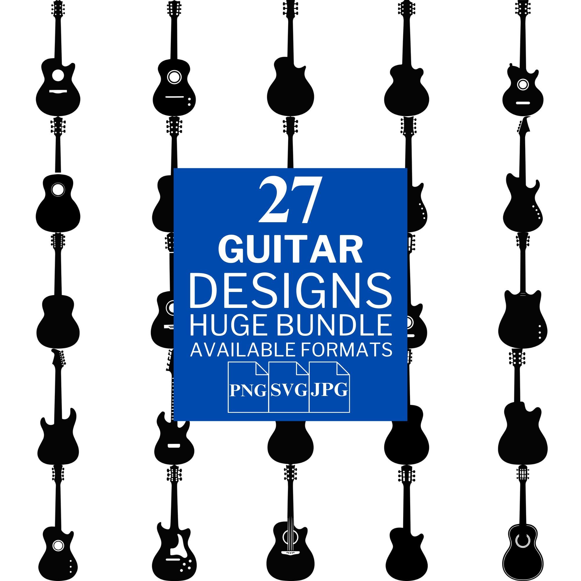 27 Guitar SVG Bundle - Unique Vector Files for Cricut and Silhouette ...