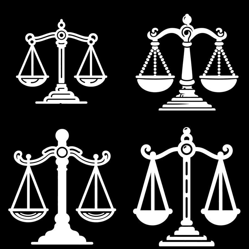 Justice Scales SVG Bundle: Vector Designs for Cricut & Silhouette (PDF ...