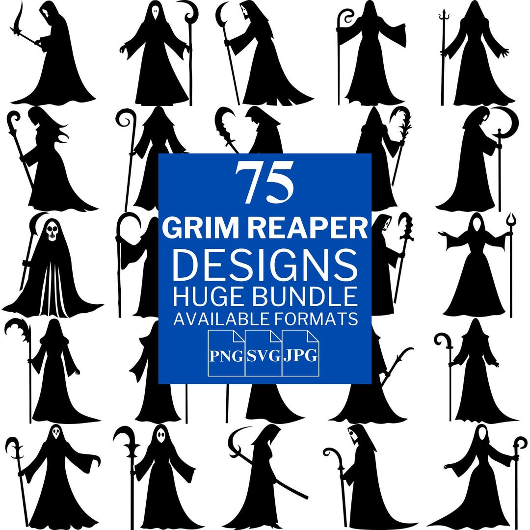 Grim Reaper SVG Bundle: Vector Clipart for Cricut & Silhouette (digital ...