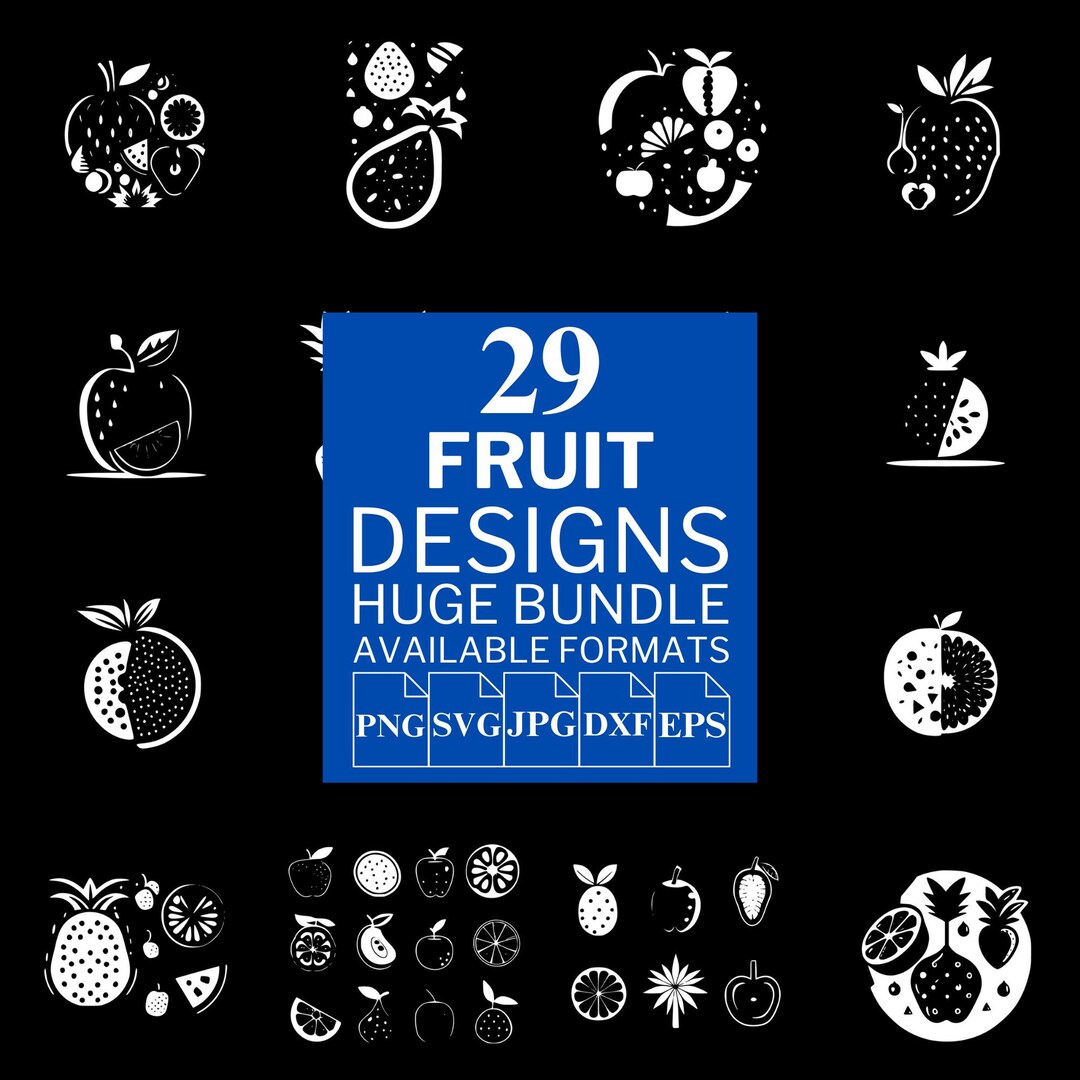 29 Fruit SVG Bundle - Unique Vector Files for Cricut and Silhouette ...