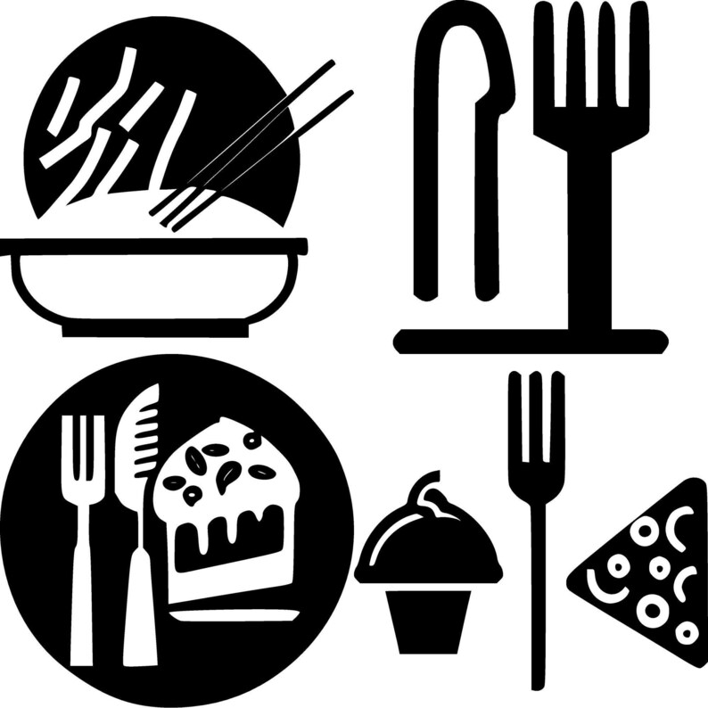 Food SVG Bundle: 20 Vector Designs for Cricut & Silhouette - Etsy Australia