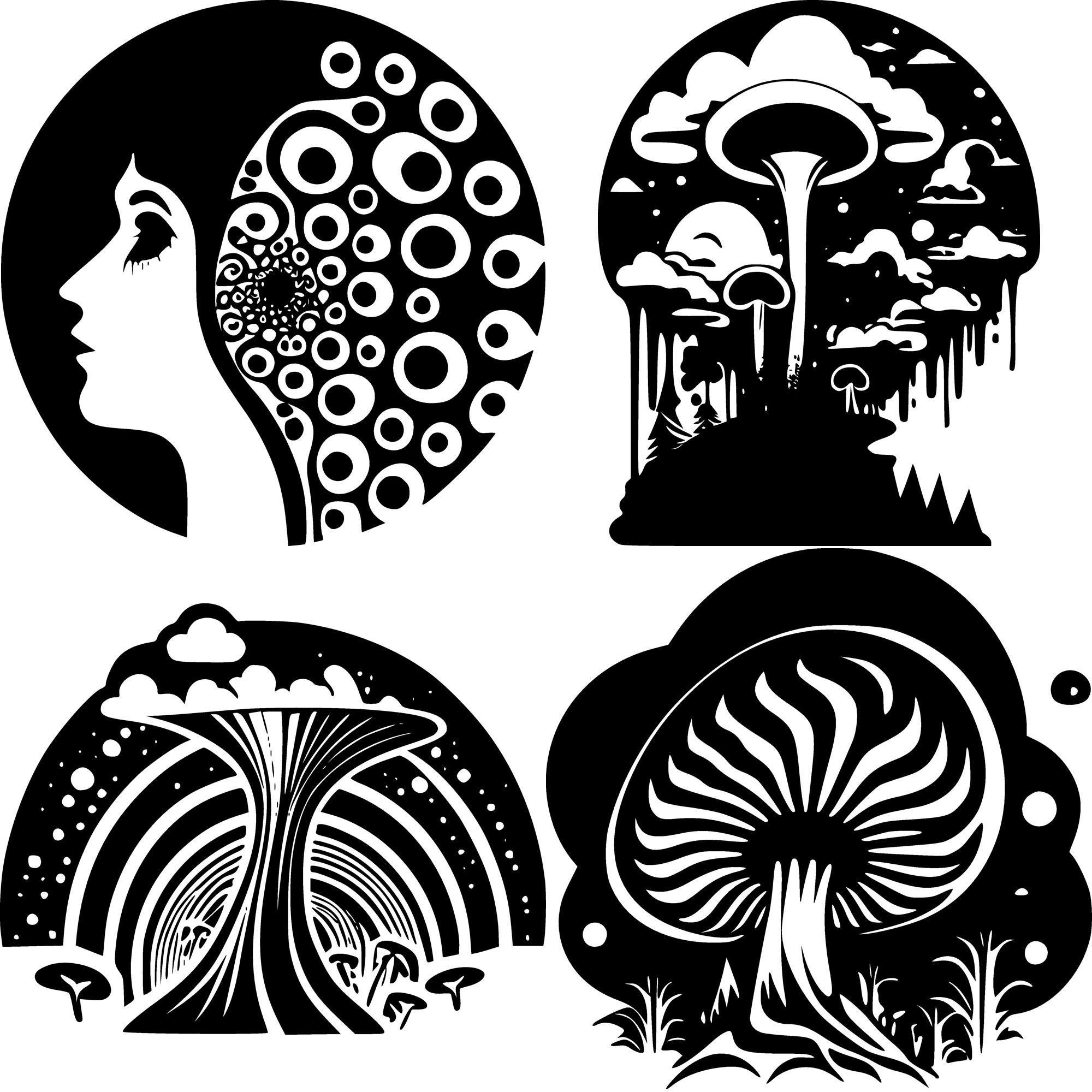 47 Psychedelic SVG Bundle - Unique Vector Files for Cricut and ...