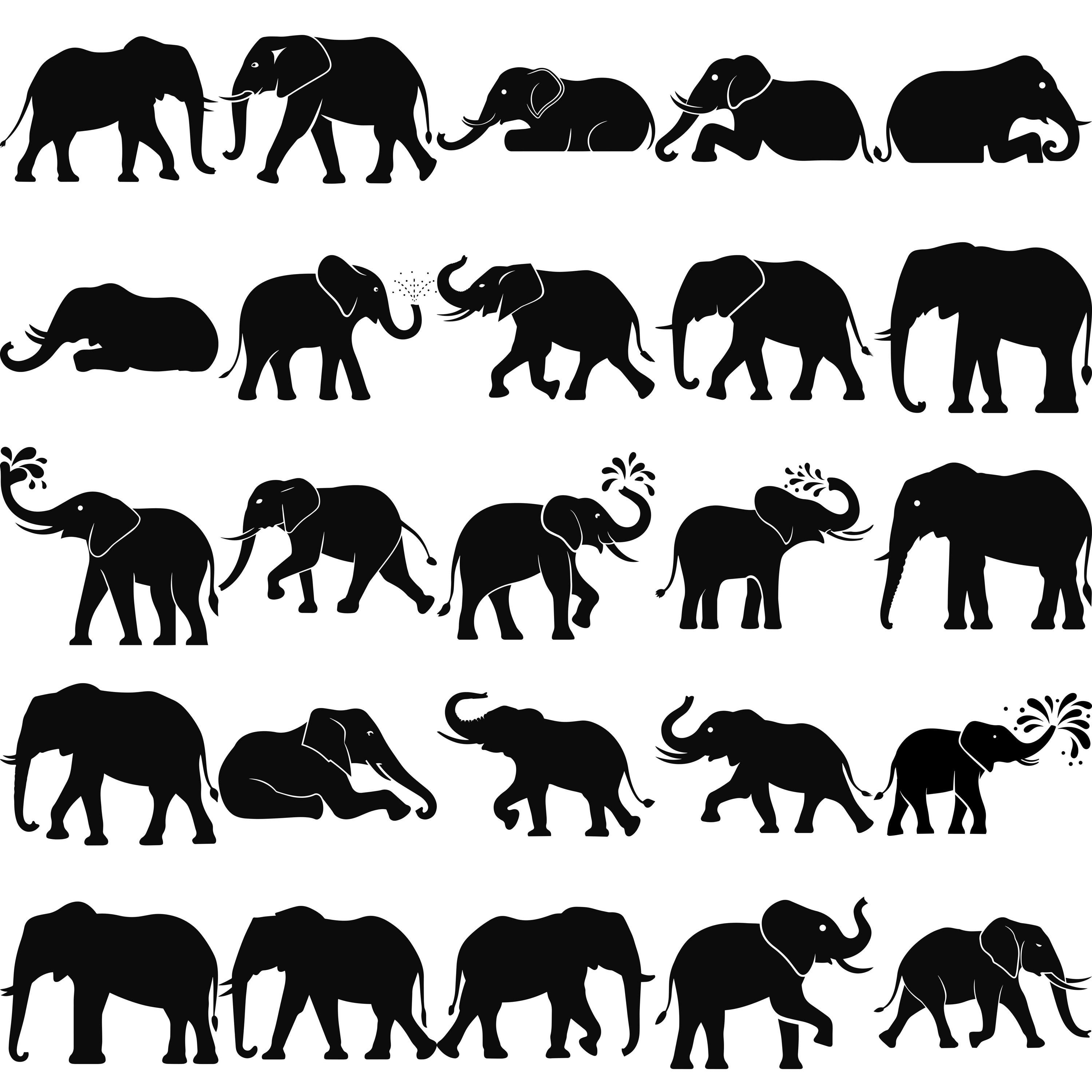 30 Elephant SVG Bundle - Unique Vector Files for Cricut and Silhouette ...
