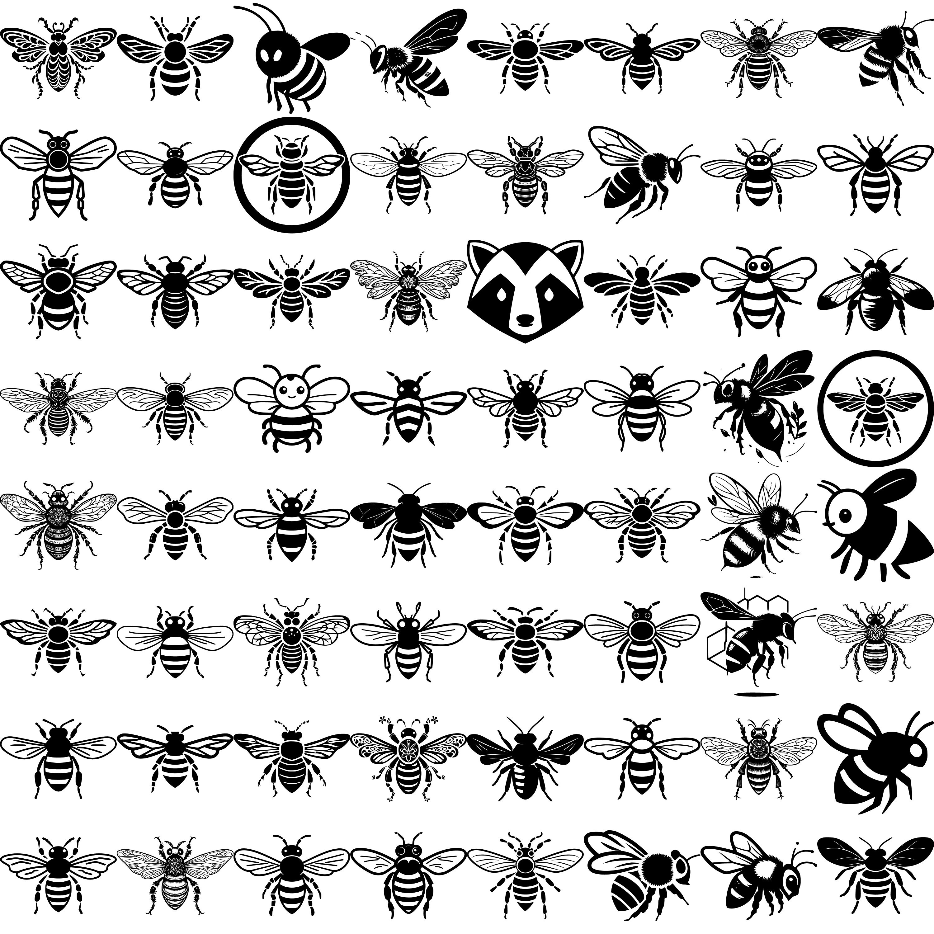Bee SVG Bundle: 172 Vector Clipart Designs (digital Download) - Etsy