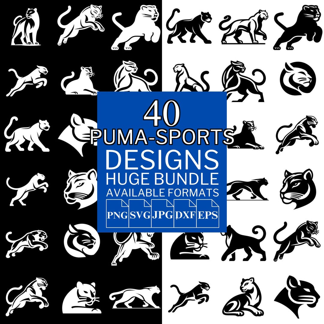Puma Sports SVG Bundle: Cricut & Silhouette Vector Designs (digital ...