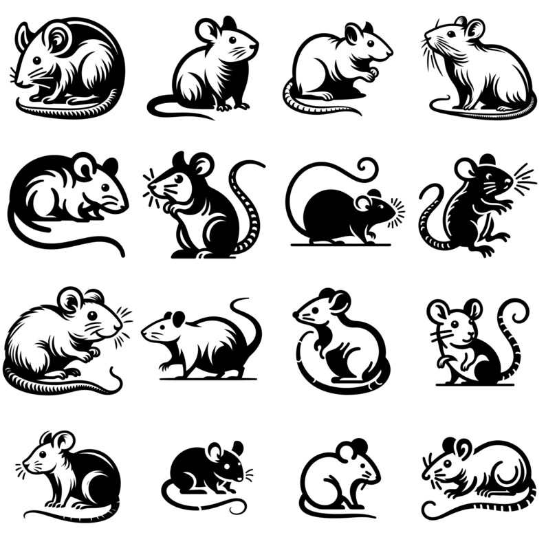 Rat Rodent SVG Bundle: Vector Clipart for Cricut & Silhouette (digital ...