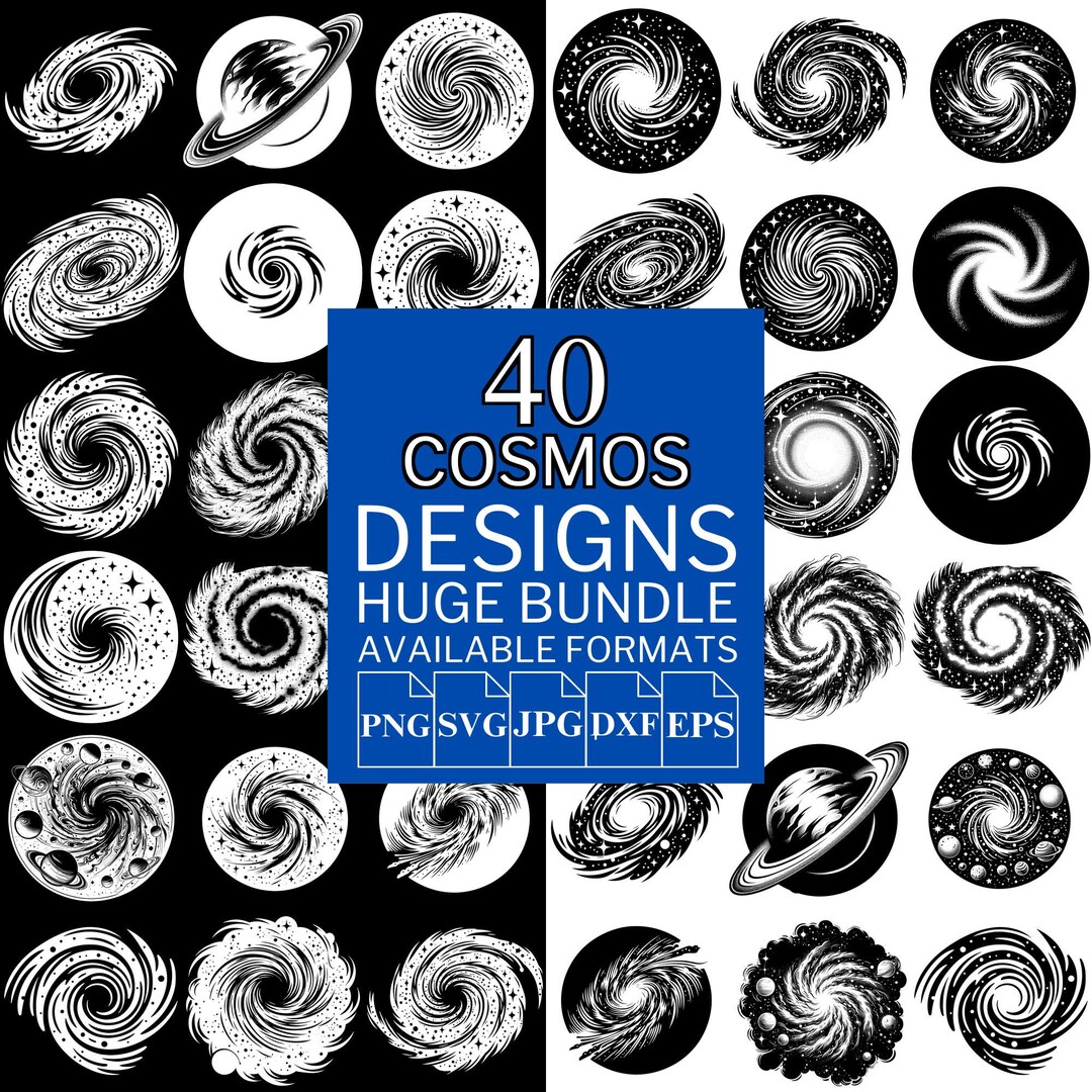 Cosmos SVG Bundle: Vector Cut Files for Cricut & Silhouette (5 Formats ...