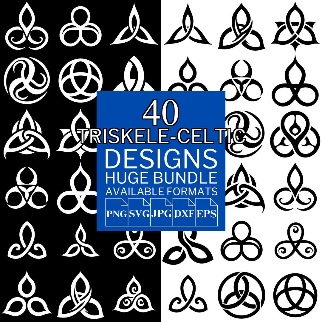 Triskele Celtic SVG Bundle: 40 Vector Designs for Cricut & Silhouette ...