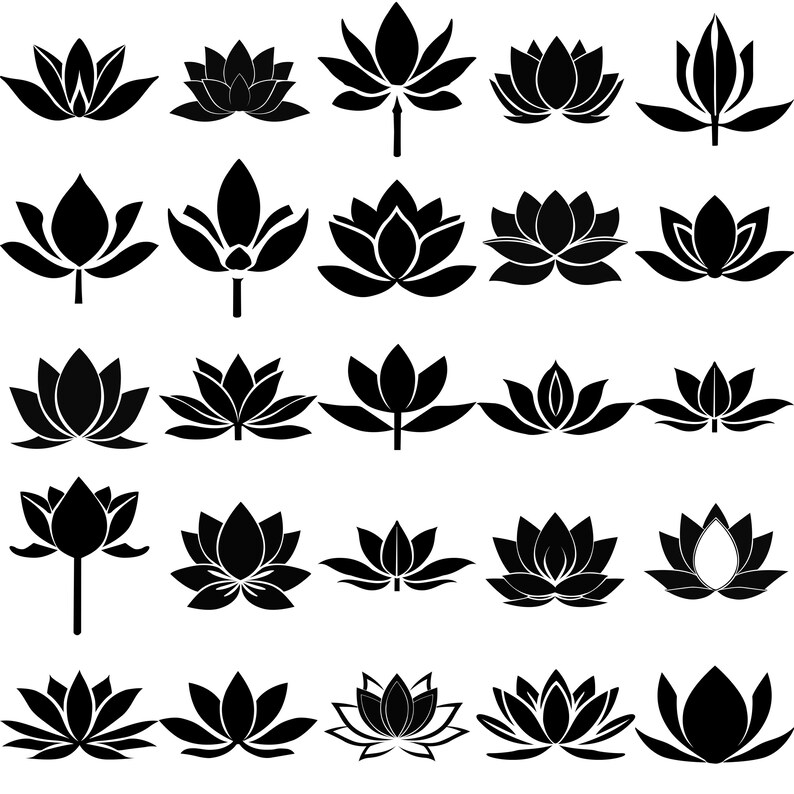 32 Lotus Flower SVG Bundle - Unique Vector Files for Cricut and ...