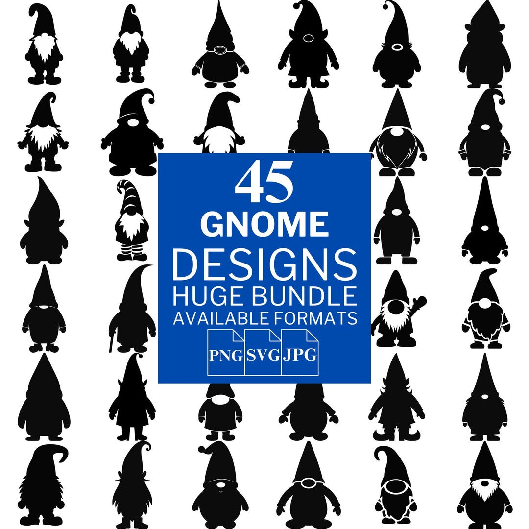 45 Gnome SVG Bundle - Unique Vector Files for Cricut and Silhouette ...