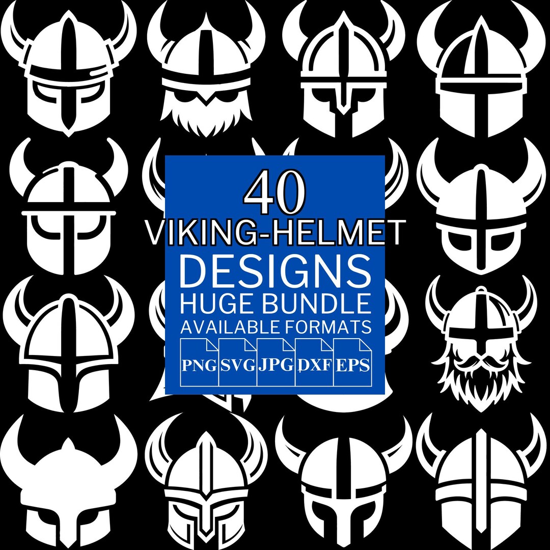 40 Viking Helmet SVG Bundle - Unique Vector Files for Cricut and ...