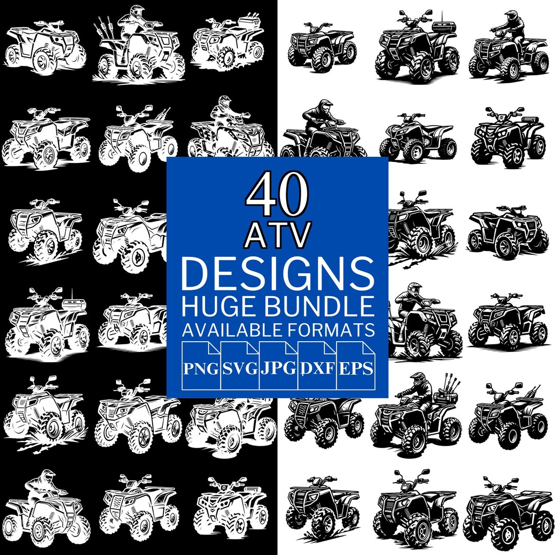 40 Atv SVG Bundle - Unique Vector Files for Cricut and Silhouette, Atv ...