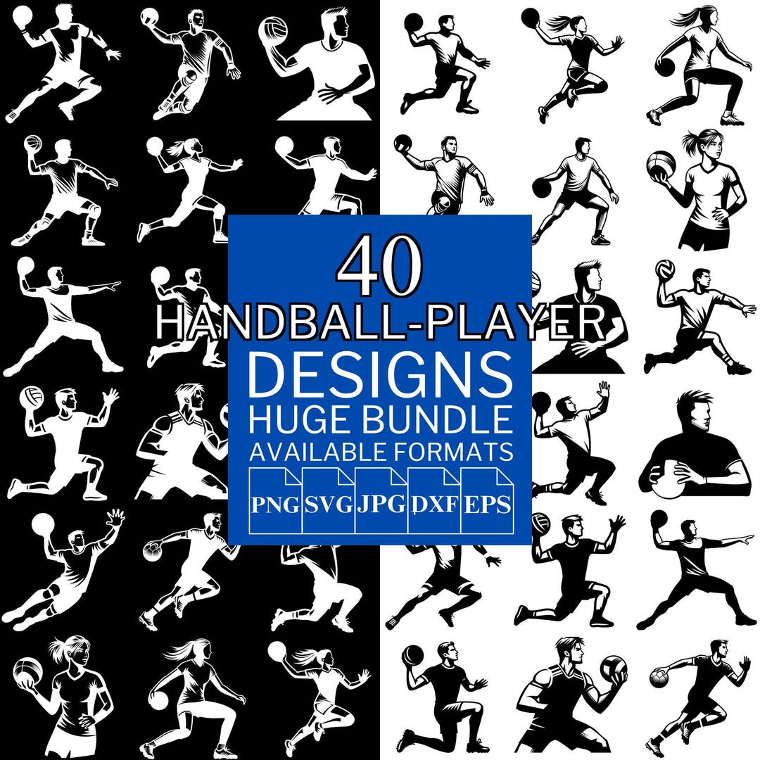 40 Handball Player SVG Bundle - Unique Vector Files for Cricut and ...