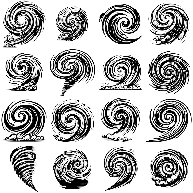 Hurricane Storm SVG Bundle: Vector Designs for Cricut & Silhouette - Etsy