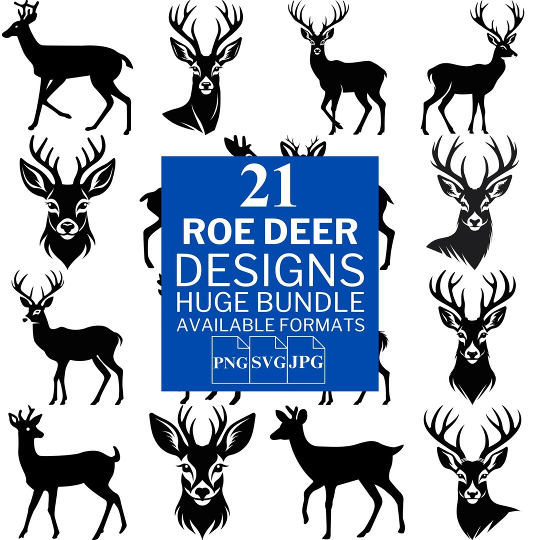 Roe Deer SVG Bundle: Vector Clipart for Cricut & Silhouette (digital ...