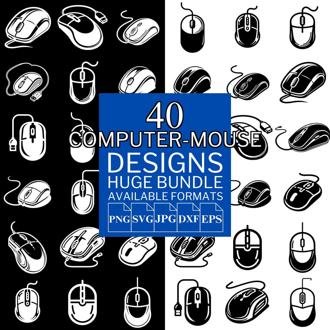 Computer Mouse SVG Bundle: Vector Cut Files for Cricut & Silhouette ...