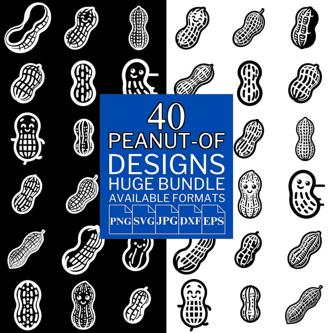 Peanut SVG Design Bundle: Cricut & Silhouette Vector Files (digital ...