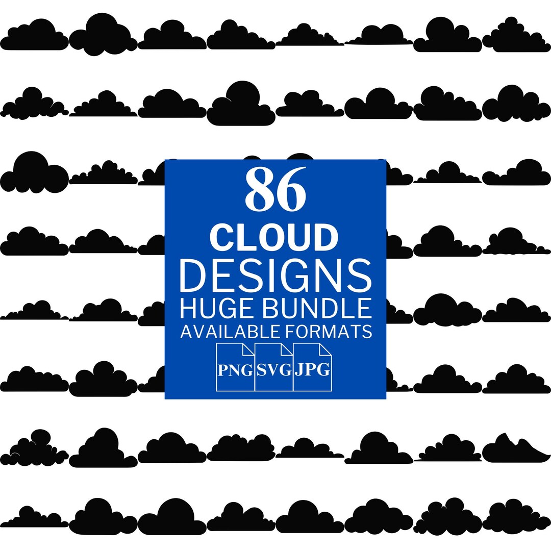 86 Cloud SVG Bundle - Unique Vector Files for Cricut and Silhouette ...