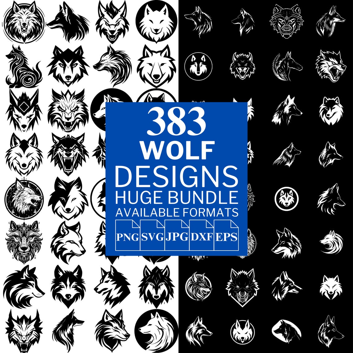 Wolf 383 SVG Bundle - Unique Vector Files for Cricut and Silhouette ...
