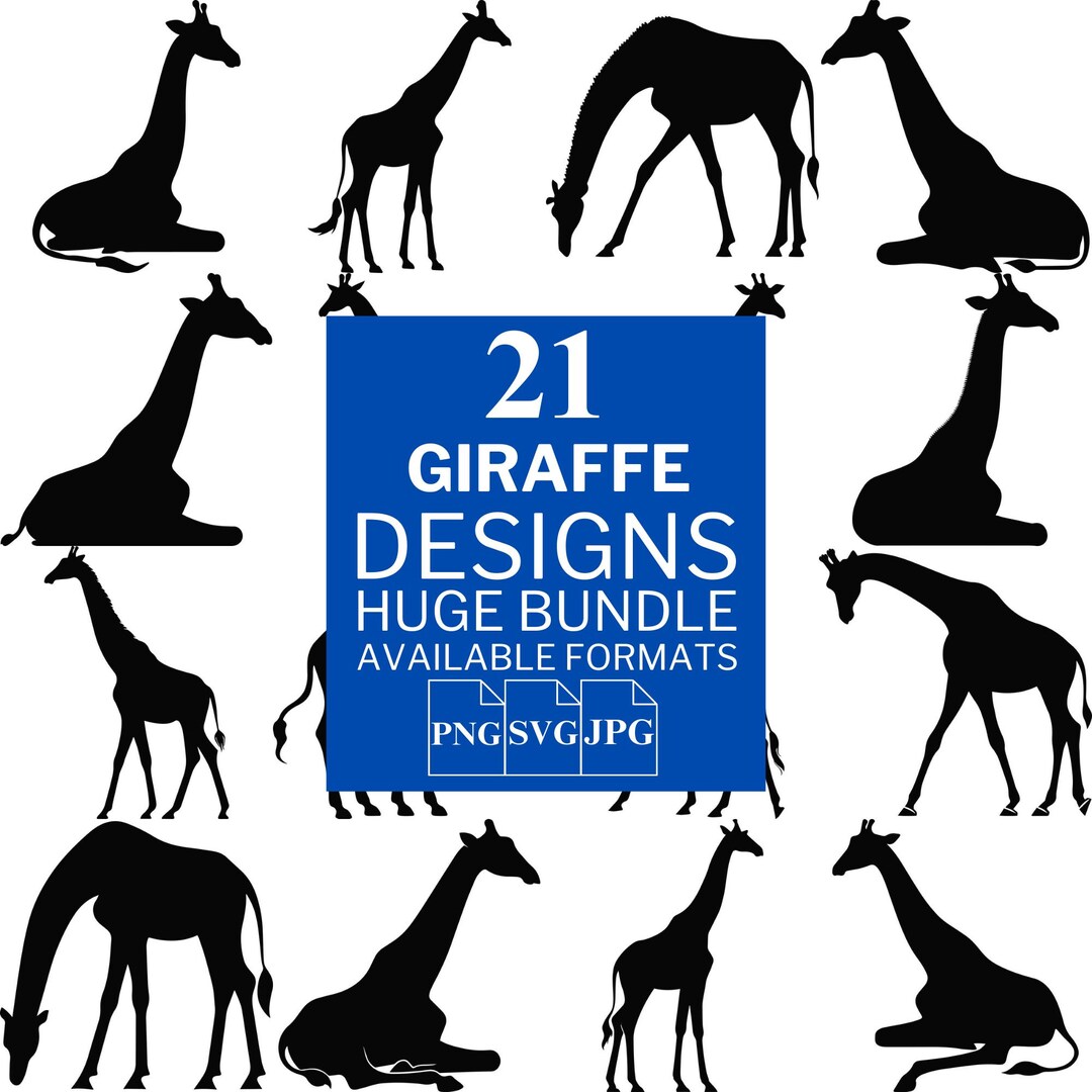 21 Giraffe SVG Bundle - Unique Vector Files for Cricut and Silhouette ...