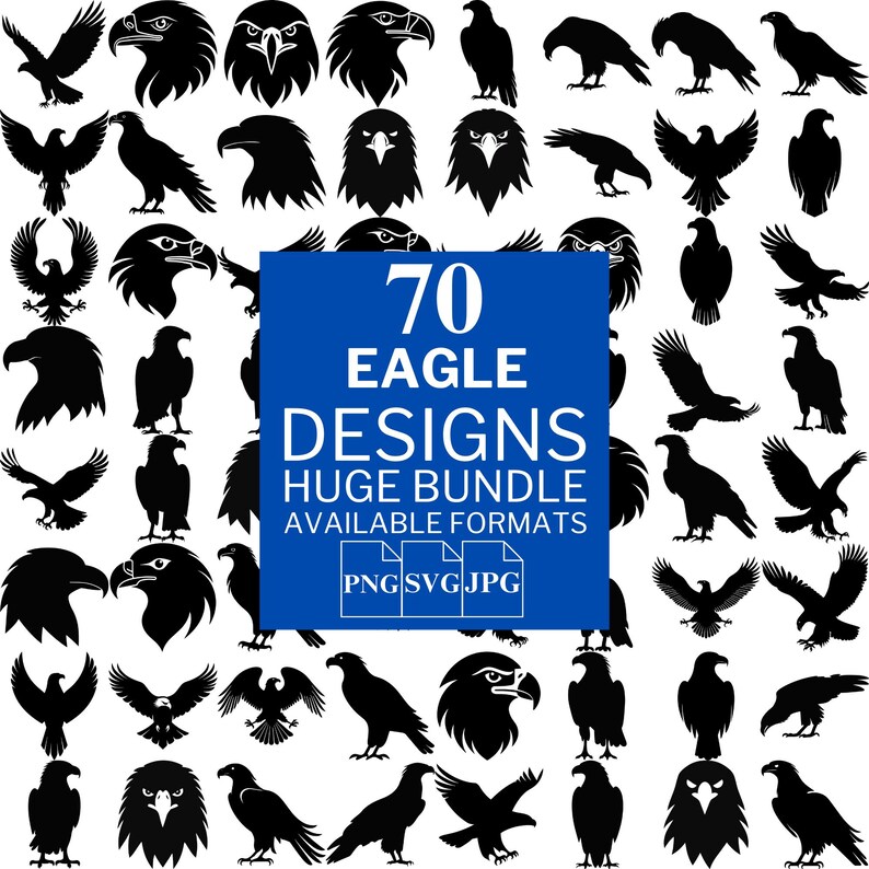 70 Eagle SVG Bundle: Vector Clipart Designs (cricut & Silhouette) - Etsy
