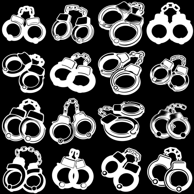 Handcuff SVG Bundle: Vector Clipart for Cricut & Silhouette (digital ...
