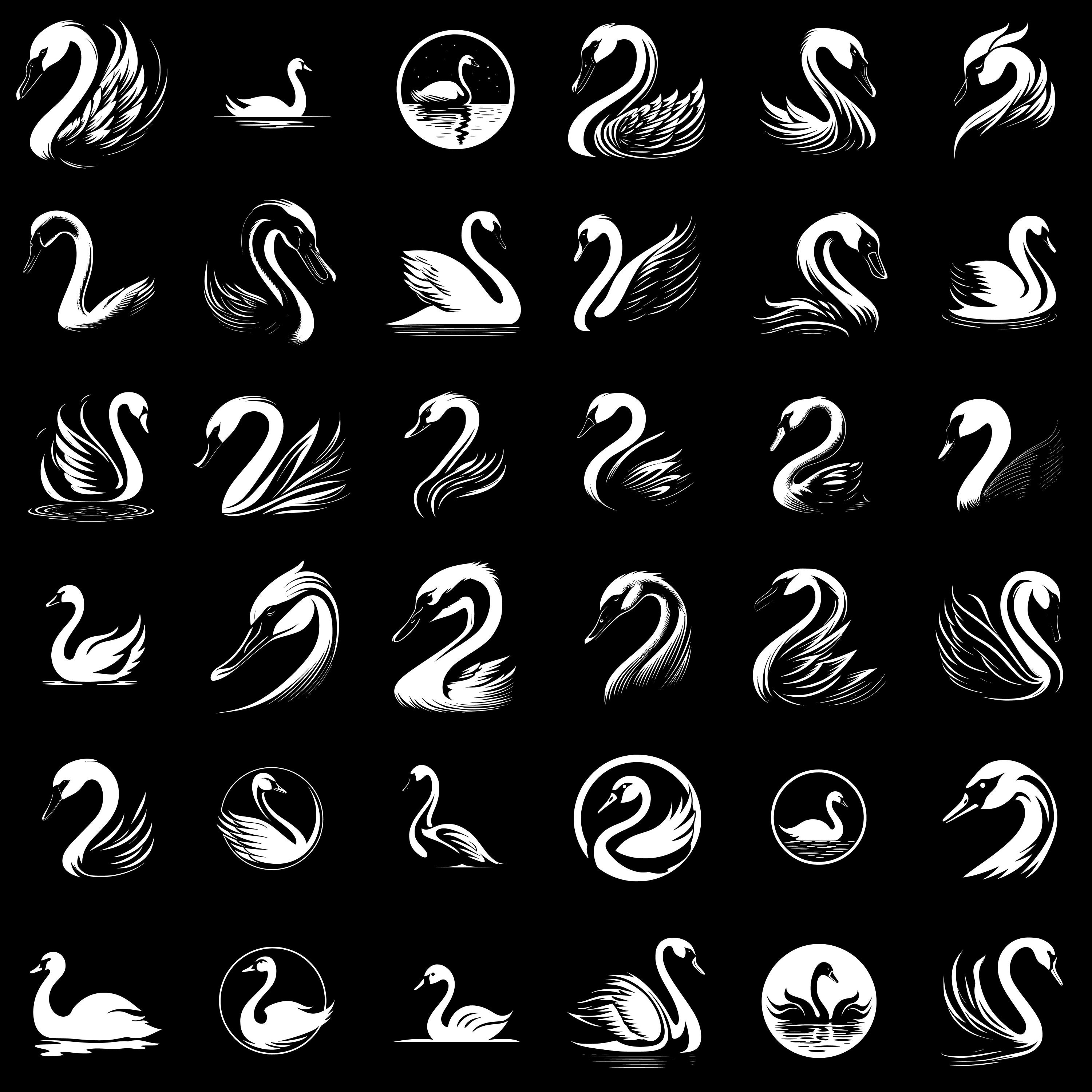 Swan SVG Bundle: 153 Vector Designs for Cricut & Silhouette - Etsy