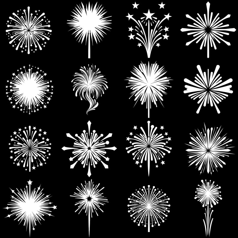40 Firework SVG Bundle - Unique Vector Files for Cricut and Silhouette ...