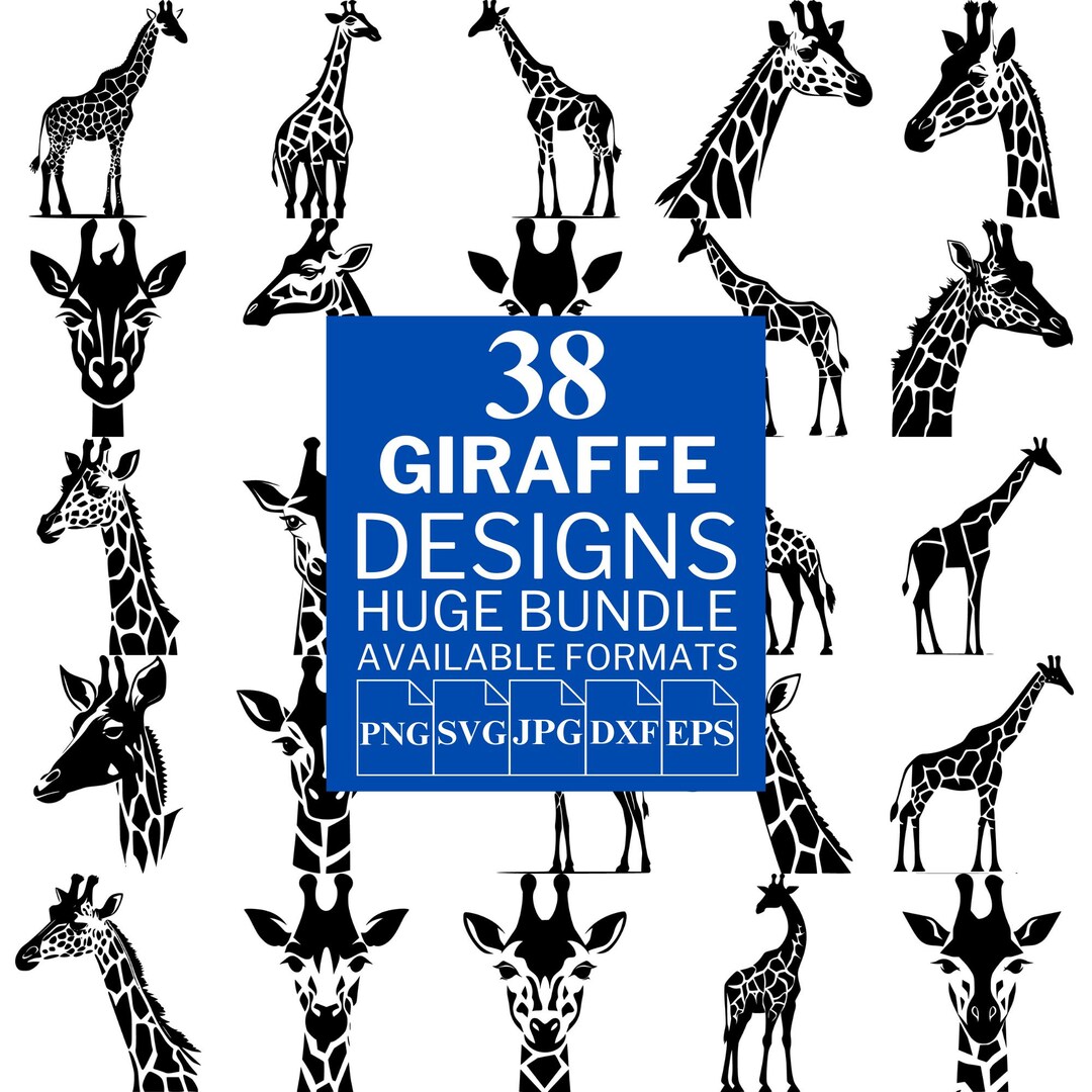 38 Giraffe SVG Bundle - Unique Vector Files for Cricut and Silhouette ...
