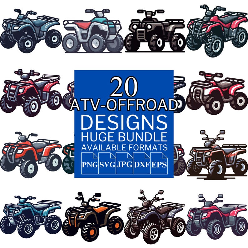 ATV Offroad SVG Bundle: 20 Unique Vector Designs (digital Download) - Etsy