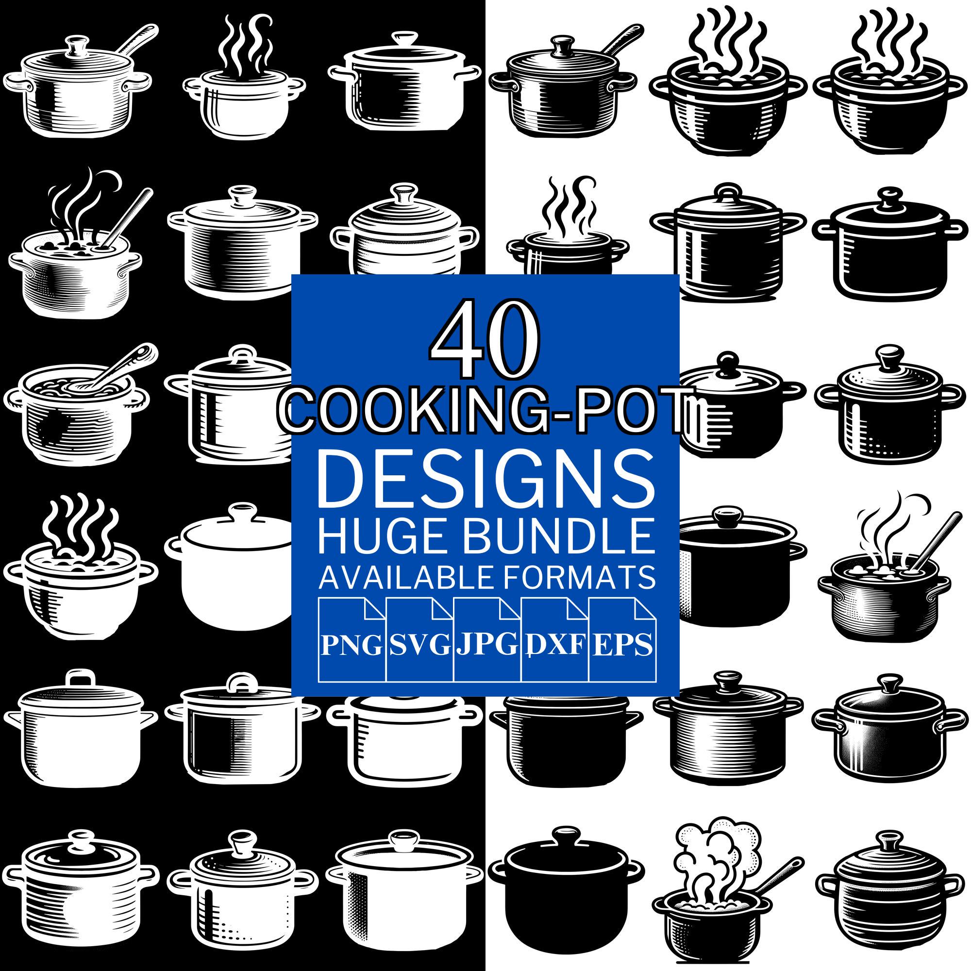 Cooking Pot SVG Bundle: Vector Clipart for Cricut & Silhouette (digital ...