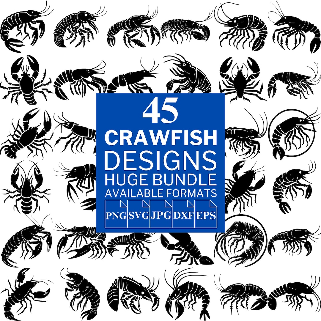 45 Crawfish SVG Bundle - Unique Vector Files for Cricut and Silhouette ...