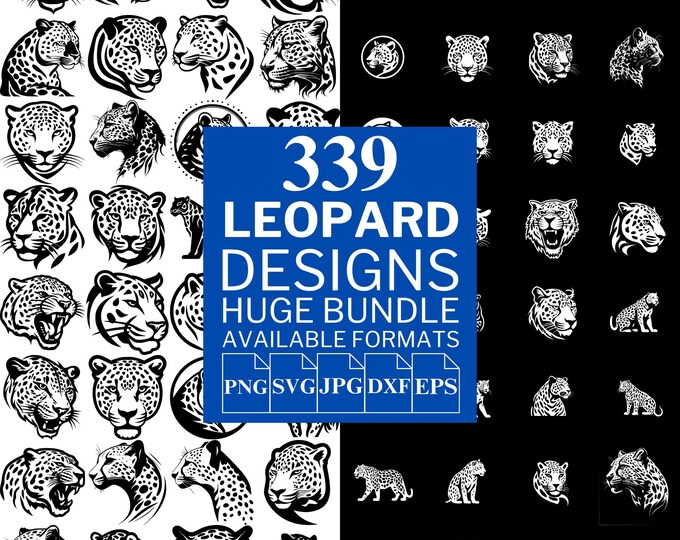 Leopard SVG, Animal SVG, Wild Cat SVG, Leopard Clipart - Vector Cutting ...