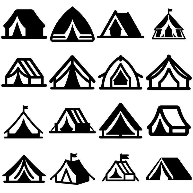 40 Camping Tent SVG Bundle - Unique Vector Files for Cricut and ...