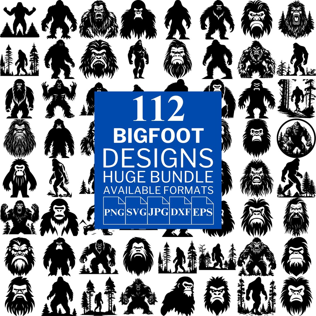 Bigfoot SVG Bundle: 112 Unique Vector Designs (digital Download) - Etsy