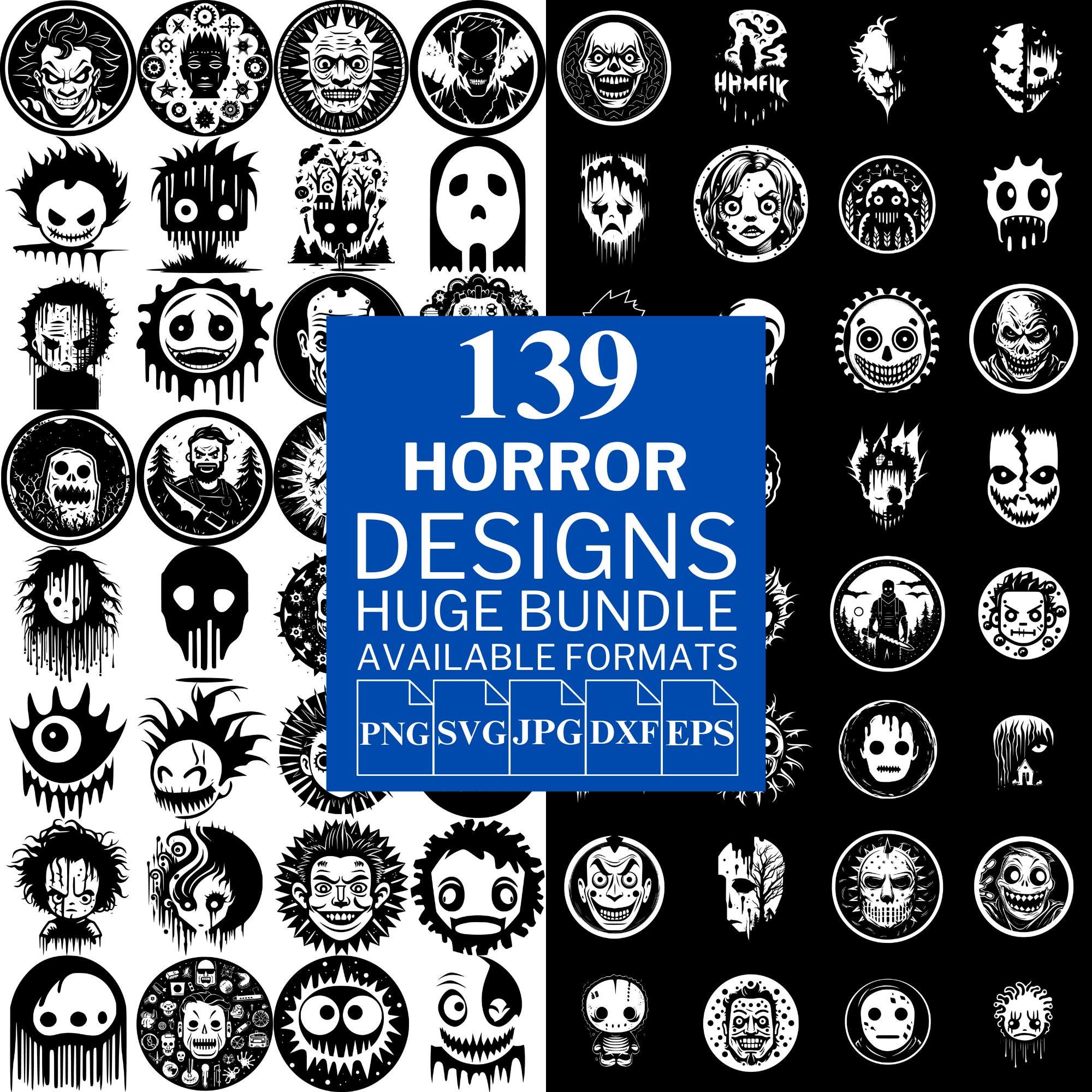 139 Horror SVG Bundle - Unique Vector Files for Cricut and Silhouette ...