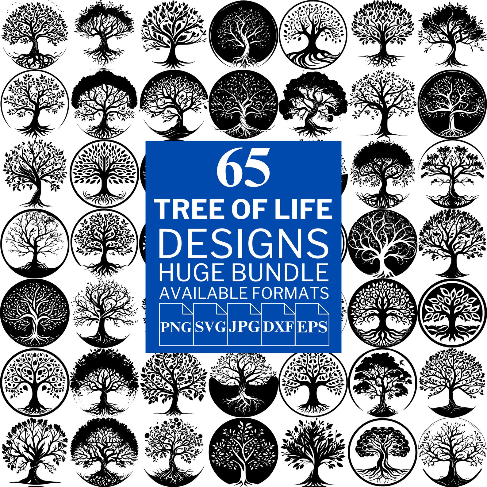 Tree of Life 65 SVG Bundle - Unique Vector Files for Cricut and ...