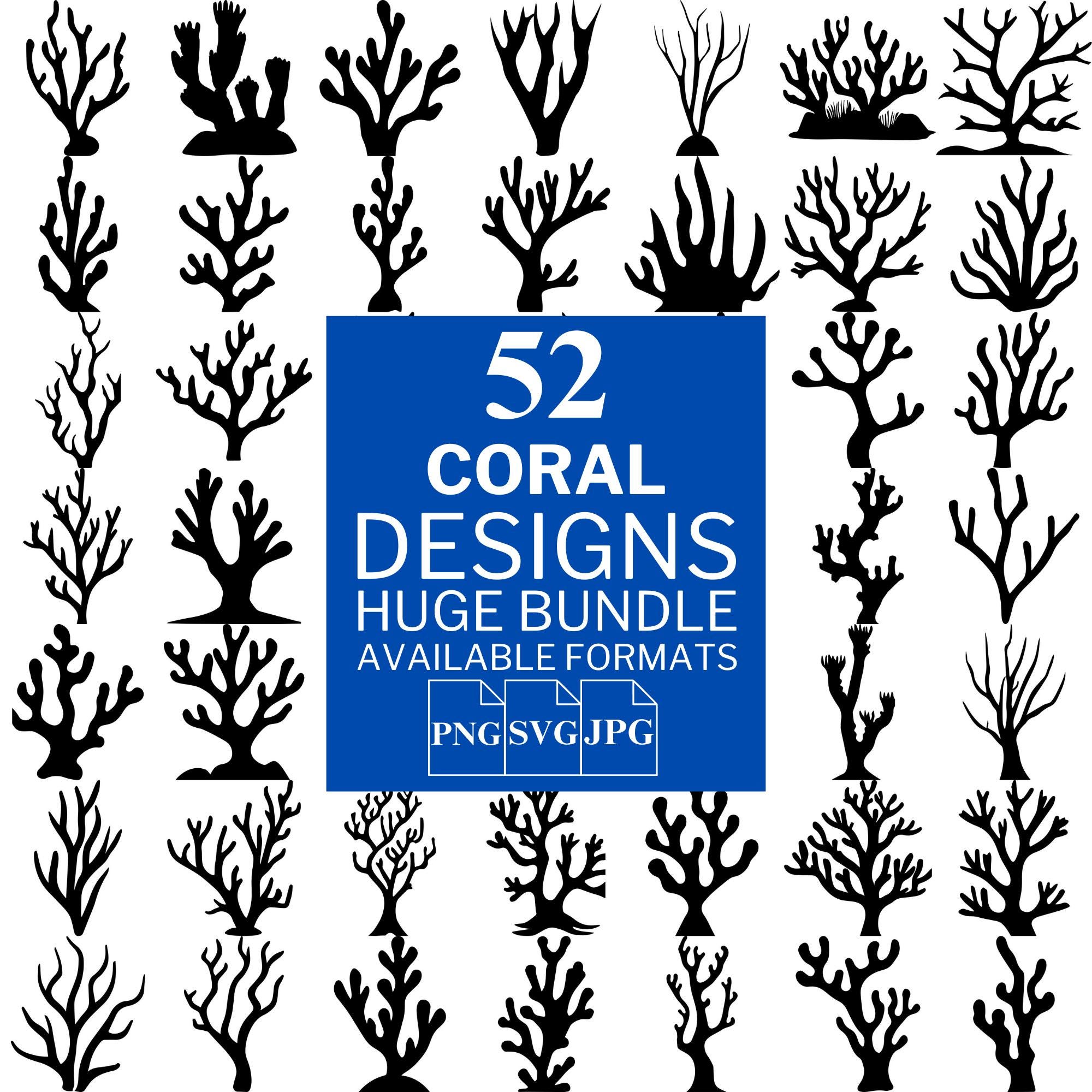 52 Coral SVG Bundle - Unique Vector Files for Cricut and Silhouette ...
