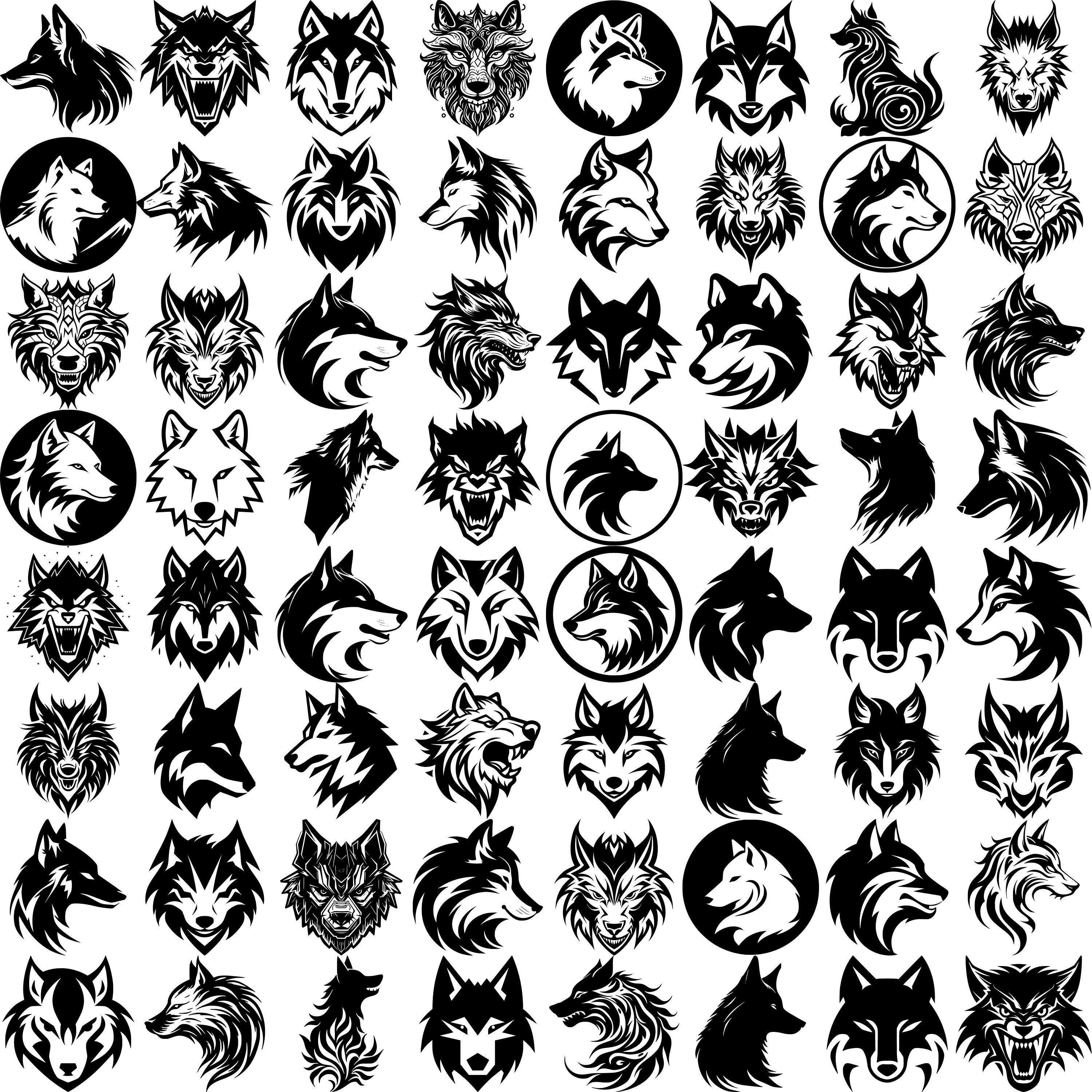 Wolf SVG Bundle: 383 Vector Designs for Cricut & Silhouette - Etsy