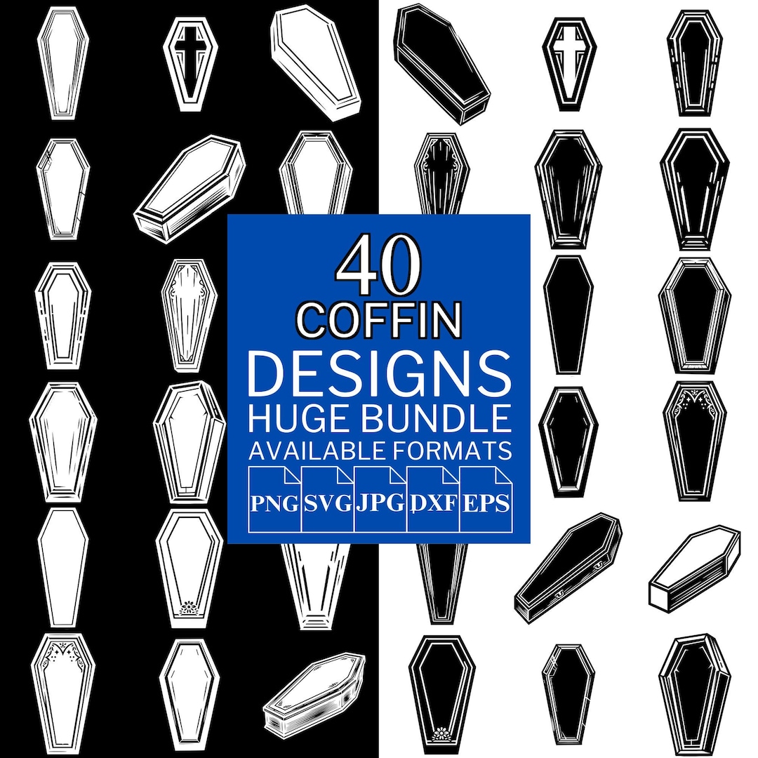 40 Coffin SVG Bundle - Unique Vector Files for Cricut and Silhouette ...